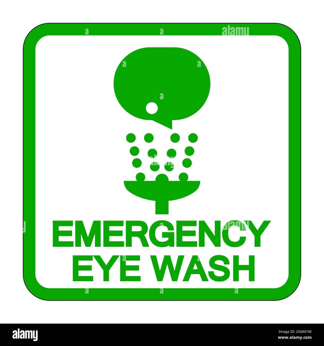 Emergency Eye Wash Sign Isolate On White Background,Vector Illustration ...