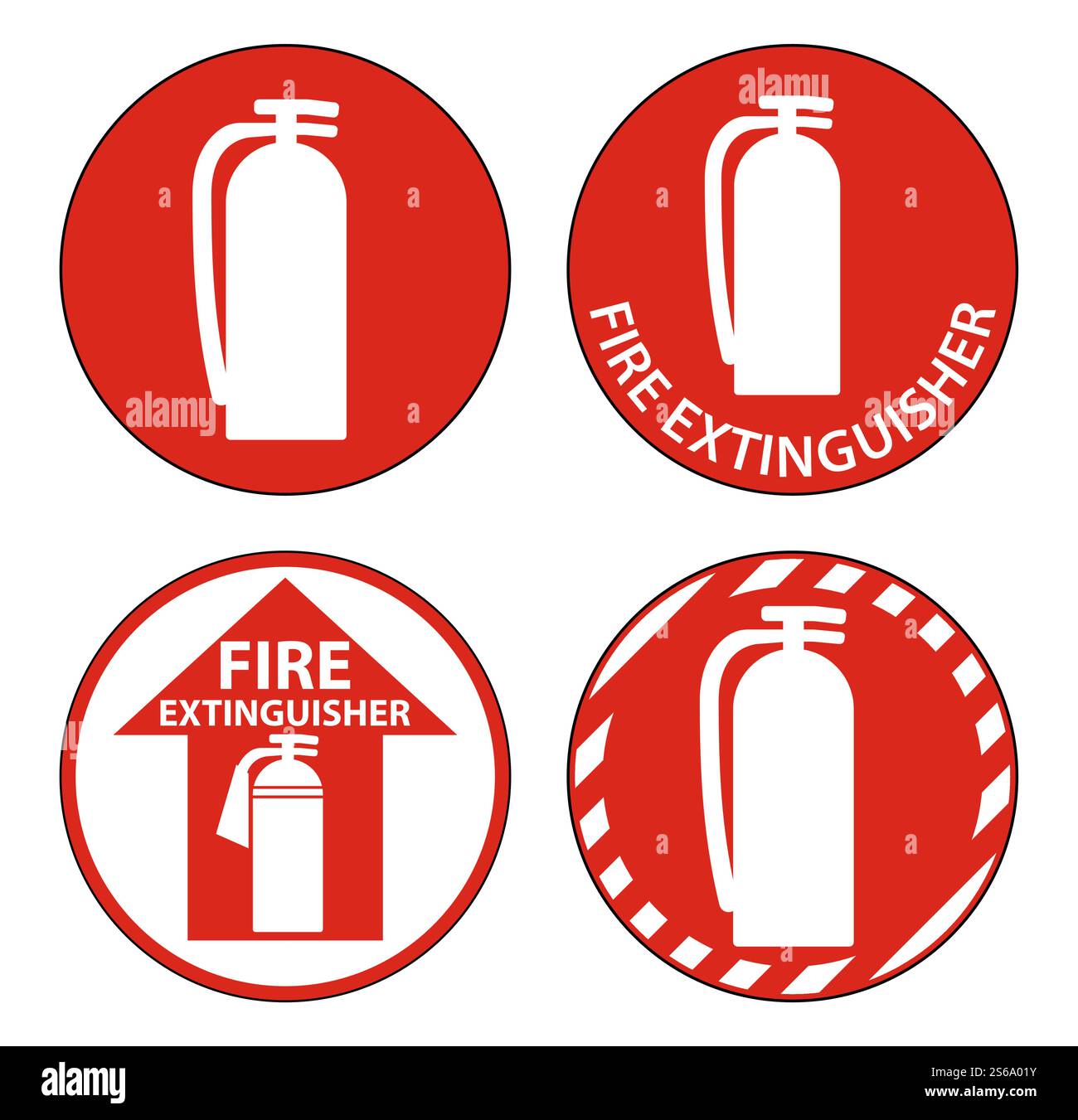 Fire Extinguisher Symbol Floor Sign on white background Stock Vector ...
