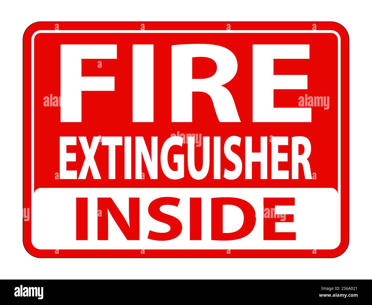 Fire Extinguisher Inside Sign on white background,Vector illustration ...
