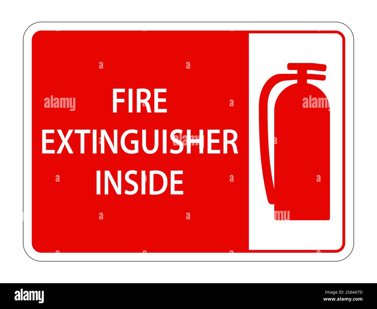 Fire Extinguisher Inside Sign on white background,Vector llustration ...