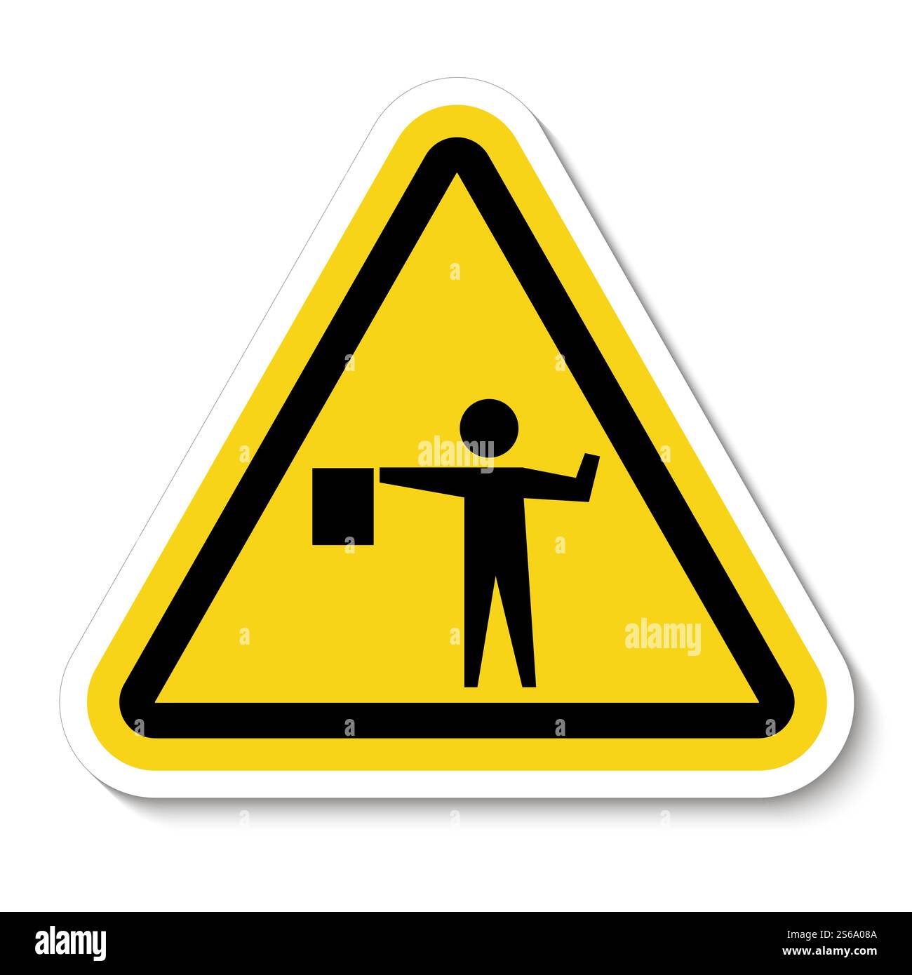 Flagger Ahead Symbol Sign Isolate on White Background,Vector ...
