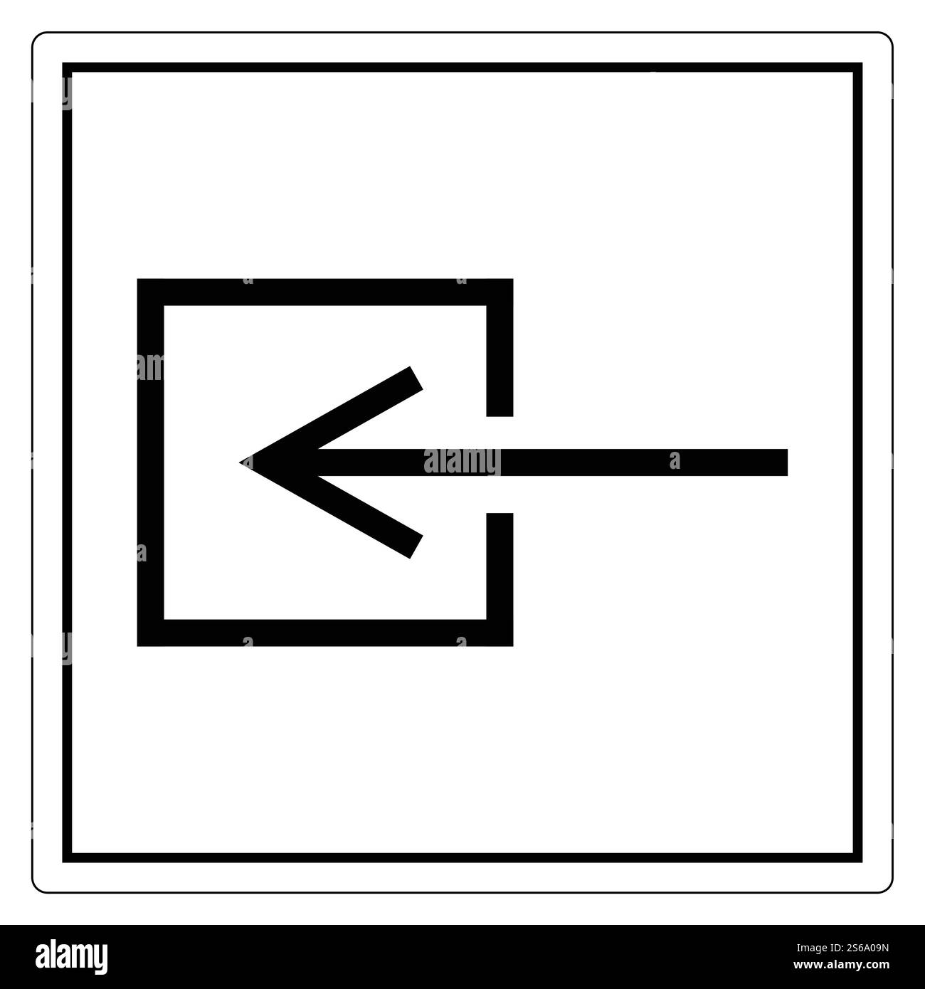 Input Entrance Non-Electrical Symbol Sign Isolate On White Background ...