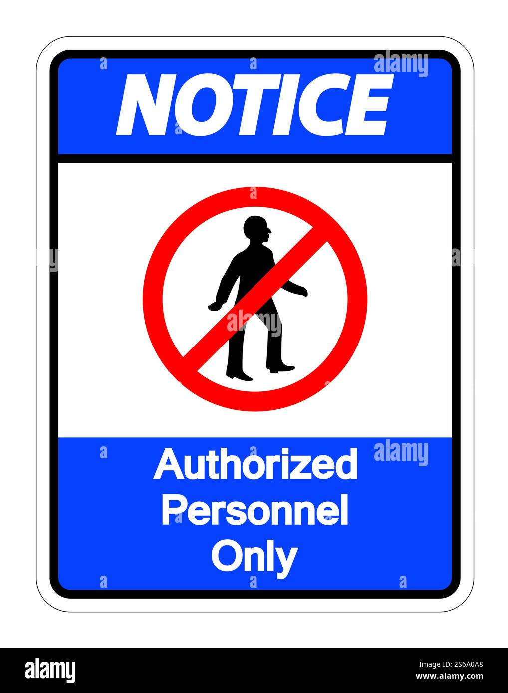 Notice Authorized Personnel Only Symbol Sign On white Background,Vector ...