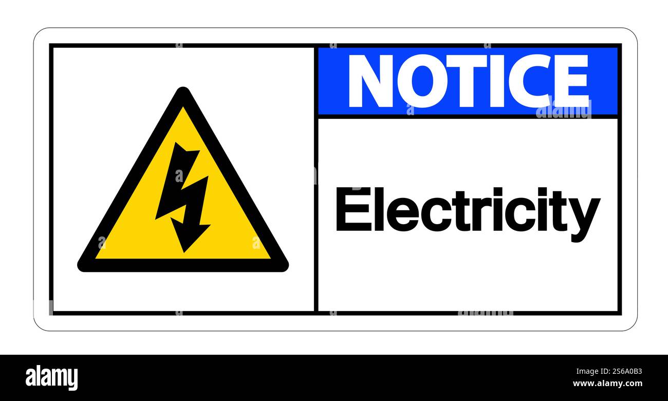 Notice Electricity Symbol Sign Isolate On White Background,Vector ...