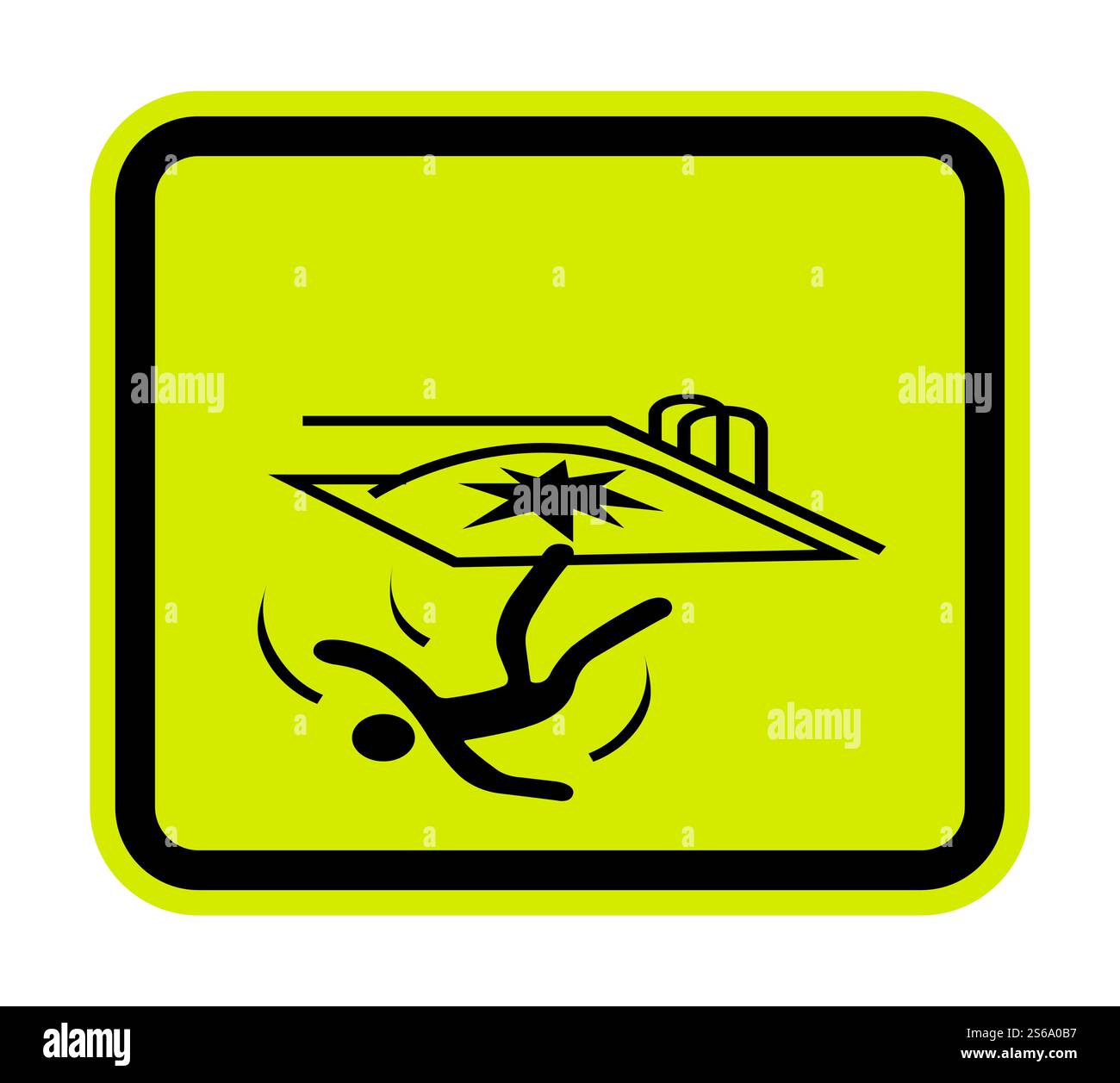 Fall Hazard Symbol Sign Isolate on White Background,Vector Illustration ...