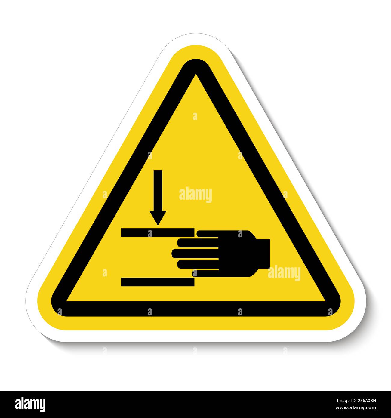 Beware Of Crushing Hand Symbol Isolate On White Background,Vector ...