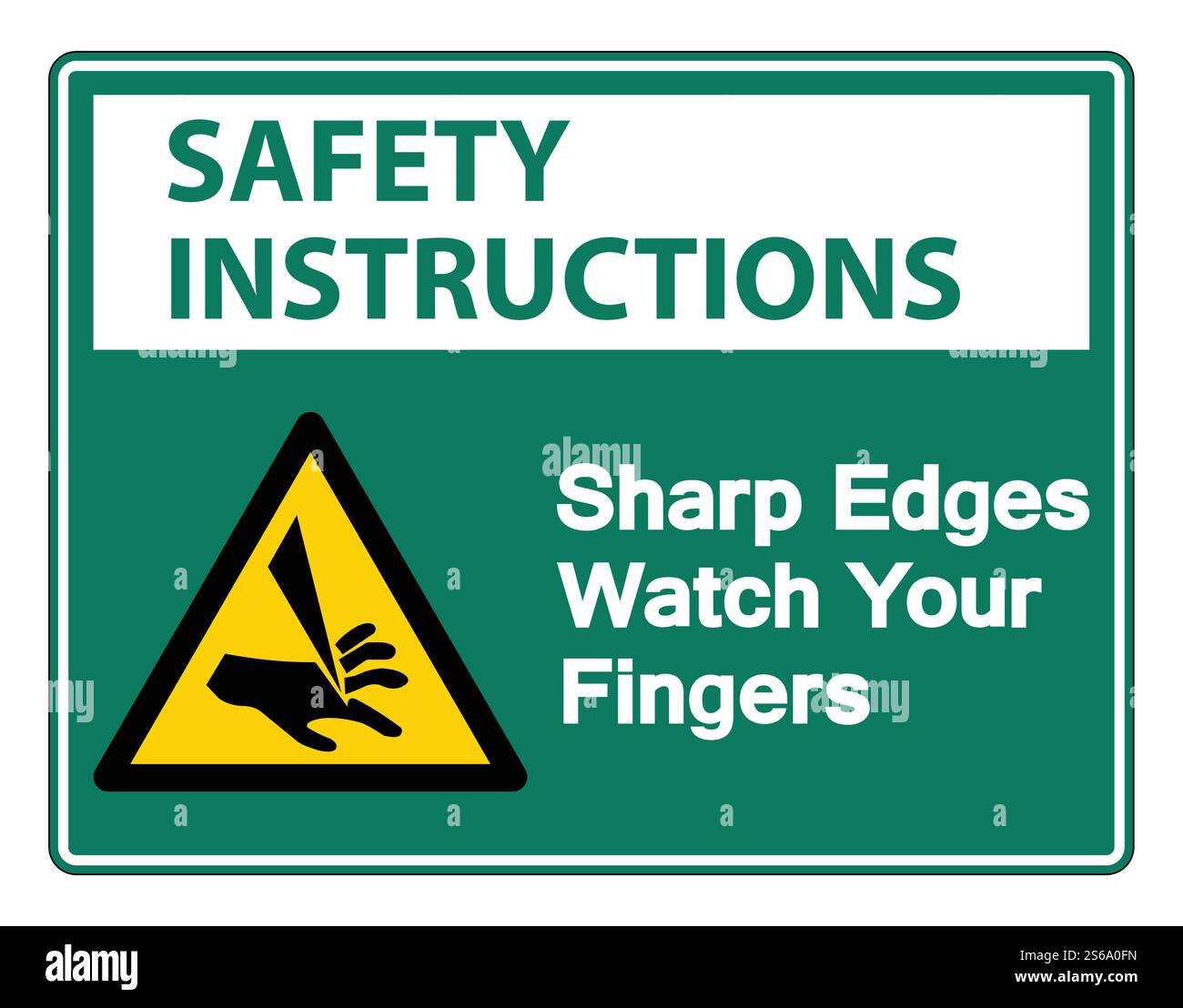 Safety instructions Sharp Edges Watch Your Fingers Symbol Sign Isolate ...