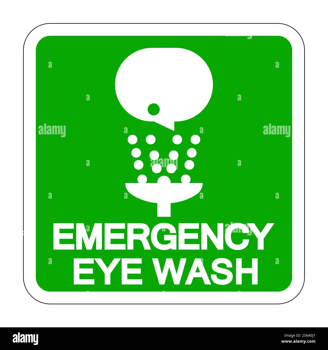 Emergency Eye Wash Sign Isolate On White Background,Vector Illustration ...