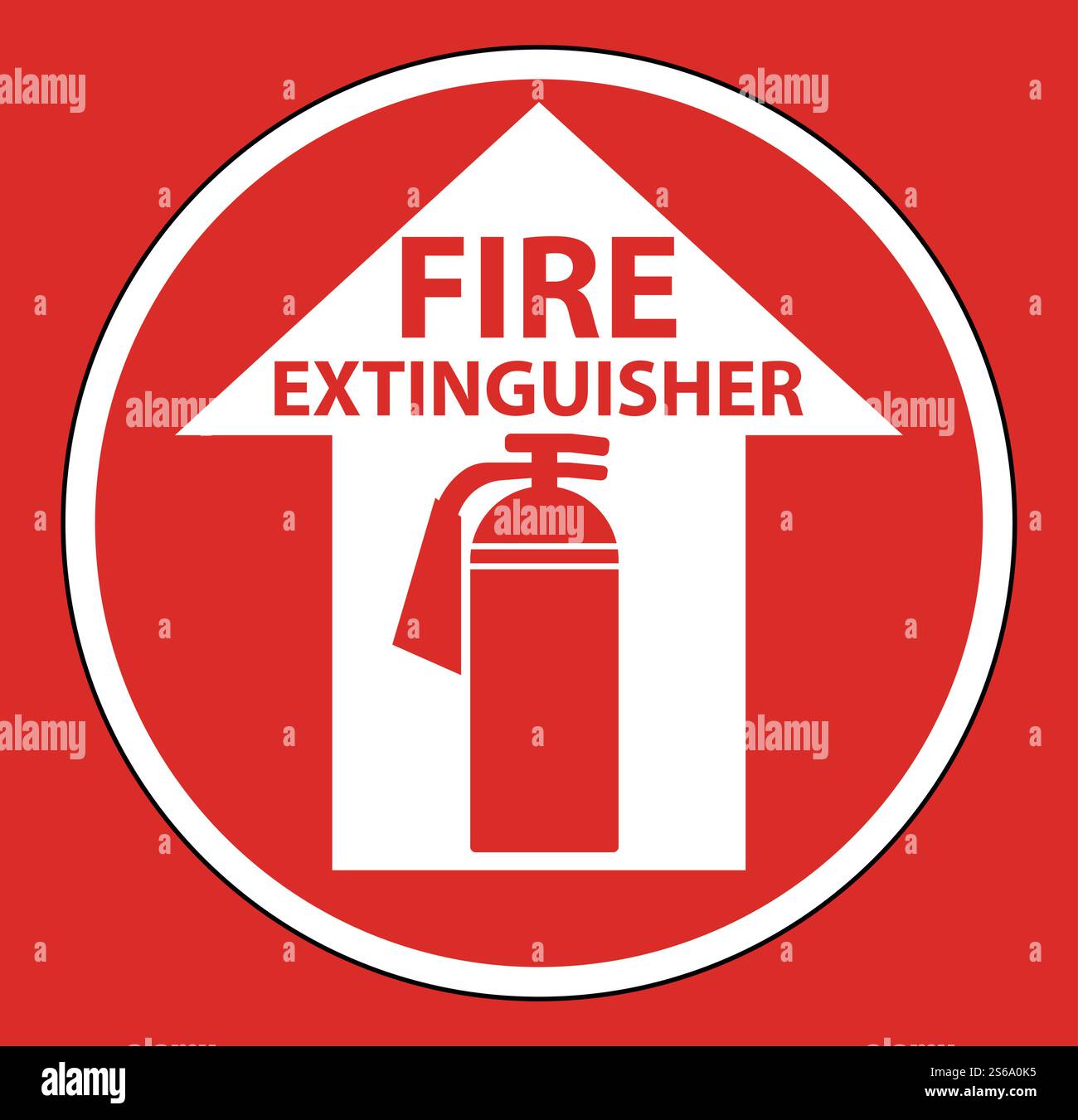 Fire Extinguisher Floor Sign on white background,Vector illustration ...