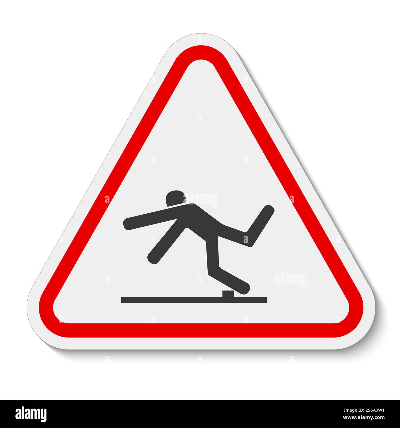 Beware Trip Hazard Symbol Isolate On White Background,Vector ...
