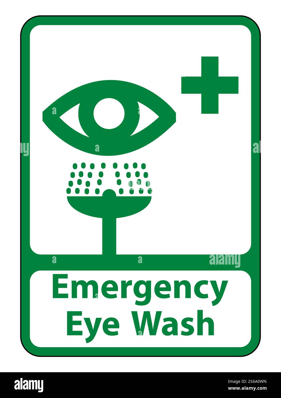 Emergency Eye Wash Sign Isolate On White Background,Vector Illustration ...