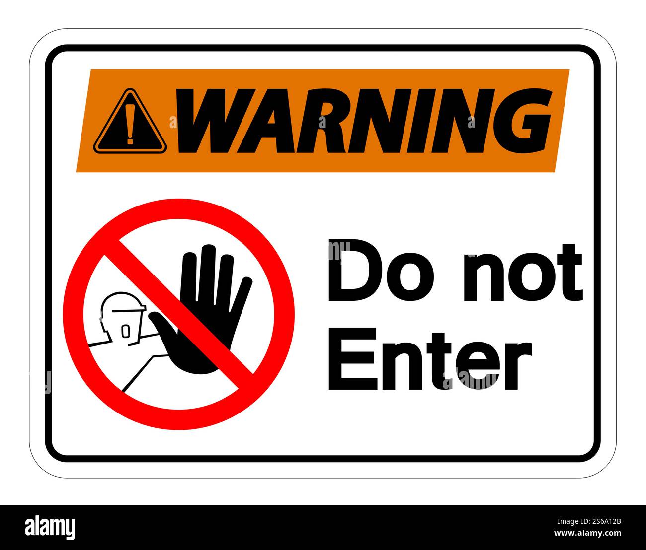 Warning Do Not Enter Symbol Sign on white background,Vector ...
