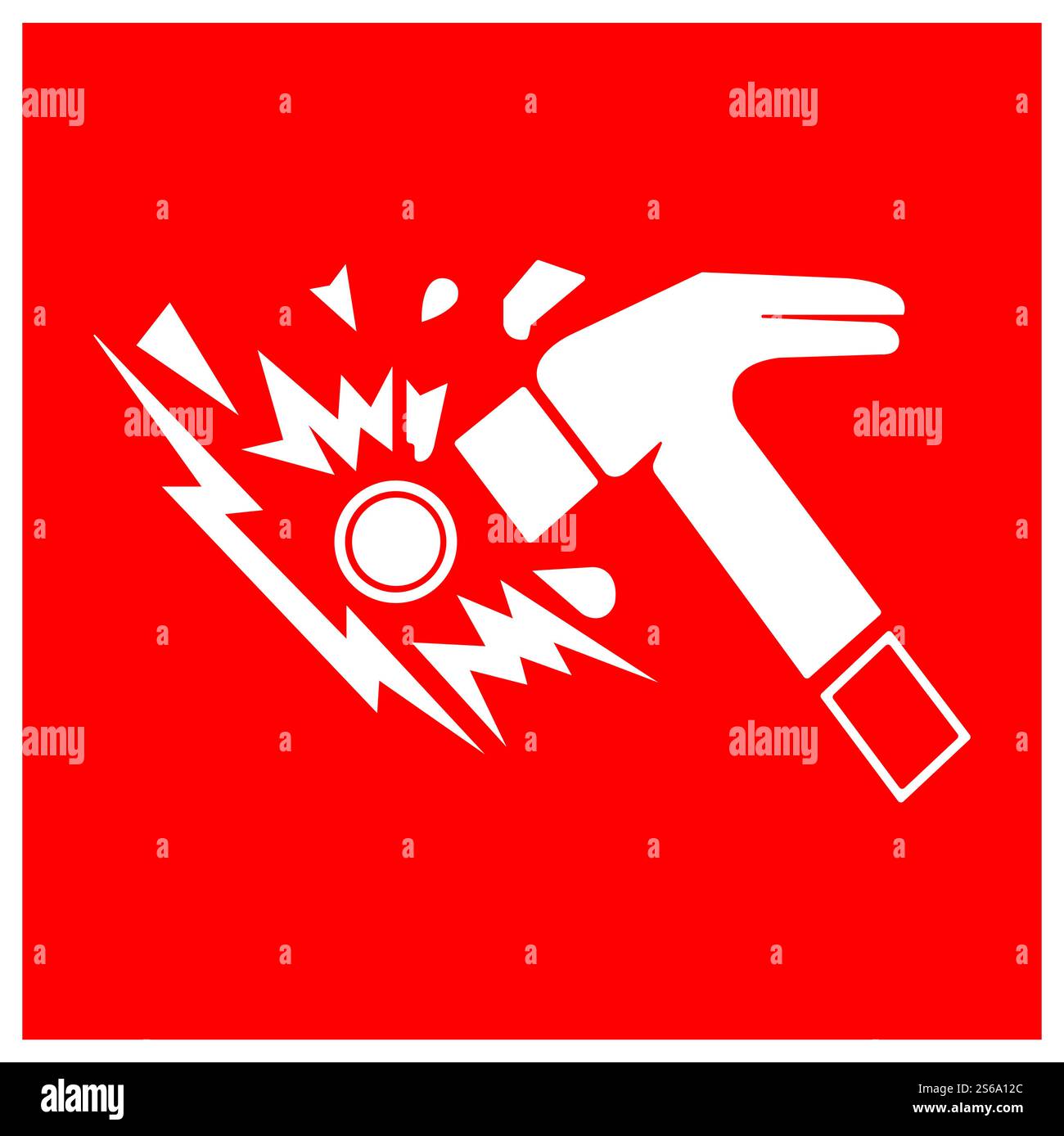 Break Glass Symbol Sign Isolate On White Background,Vector Illustration ...