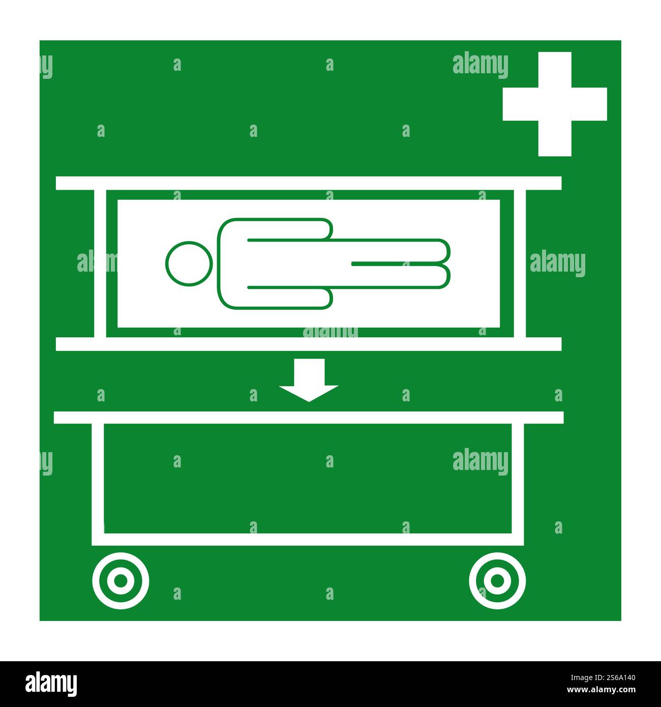 Stretcher Pick Up Point Symbol Sign Isolate On White Background,Vector ...