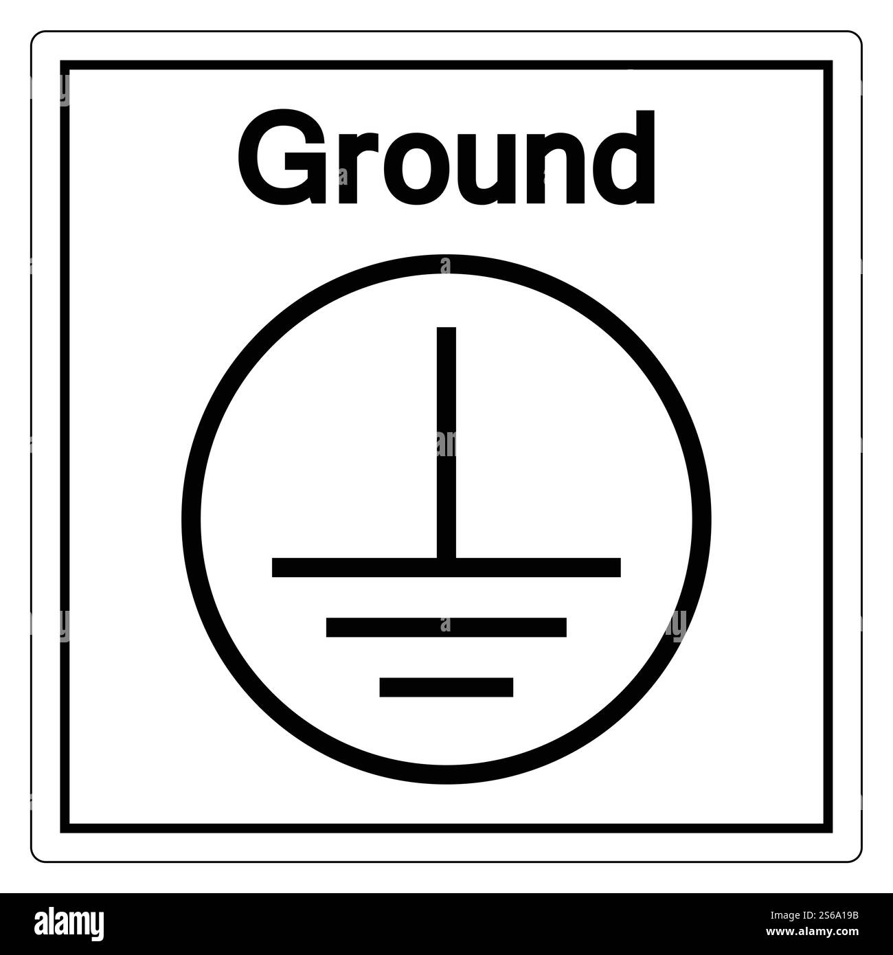 Protective Earth (Ground) Symbol Sign Isolate On White Background ...