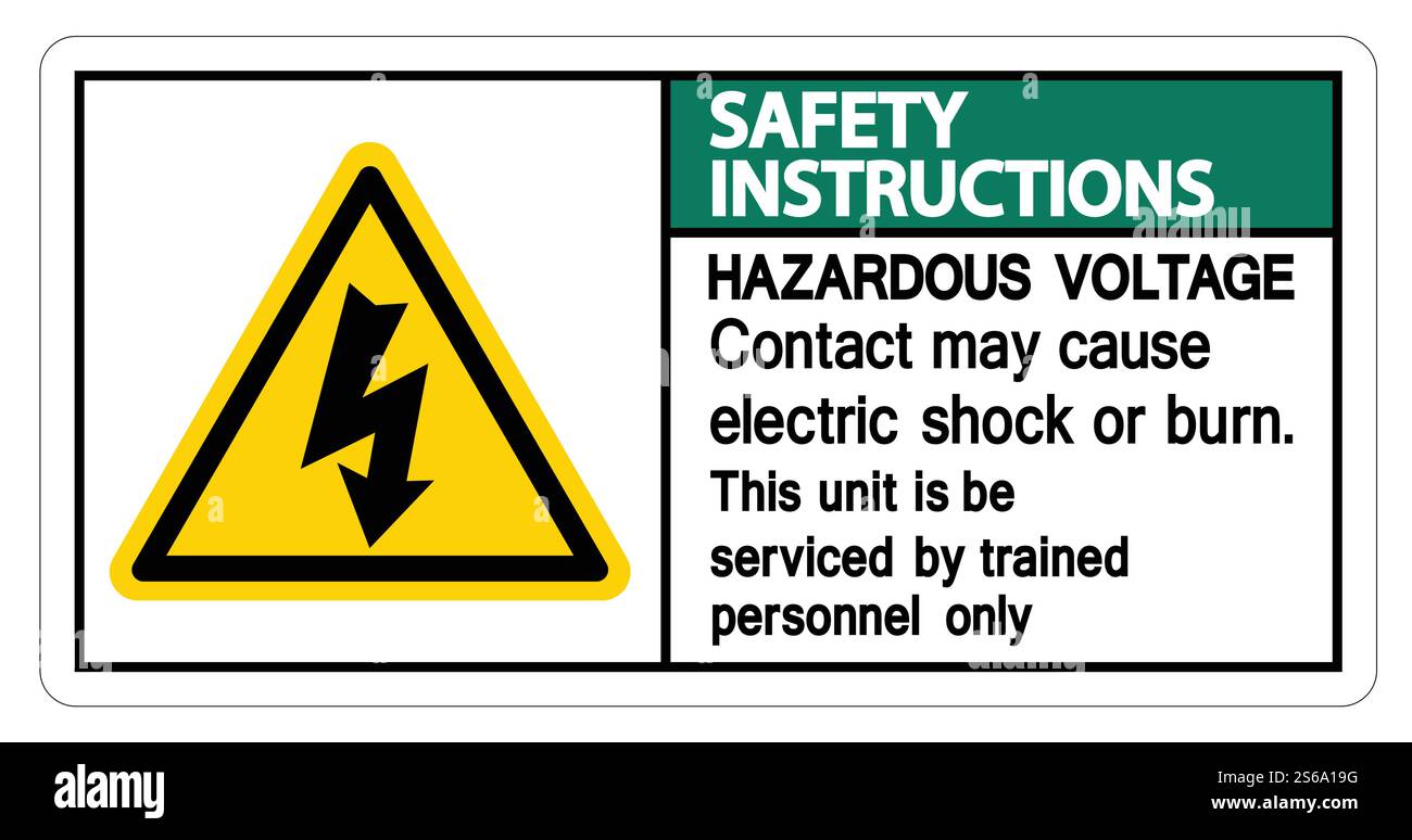 Safety instructions Hazardous Voltage Contact May Cause Electric Shock ...