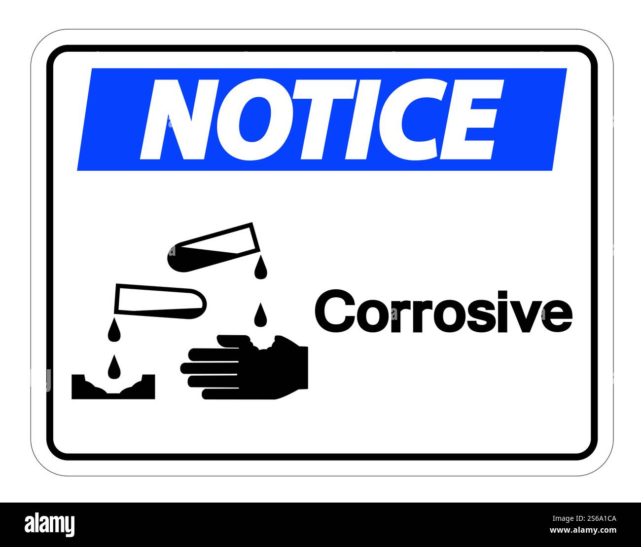 Notice Corrosive Symbol Sign Isolate On White Background,Vector ...
