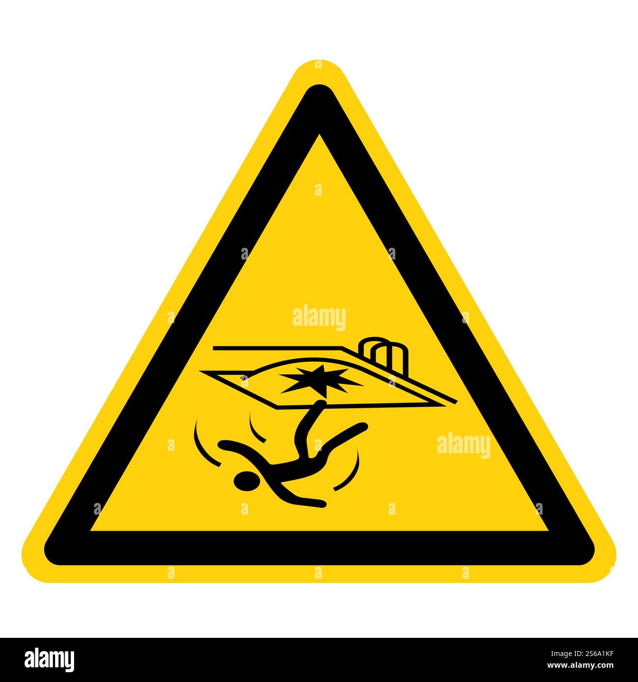 Fall Hazard Symbol Sign Isolate on White Background,Vector Illustration ...