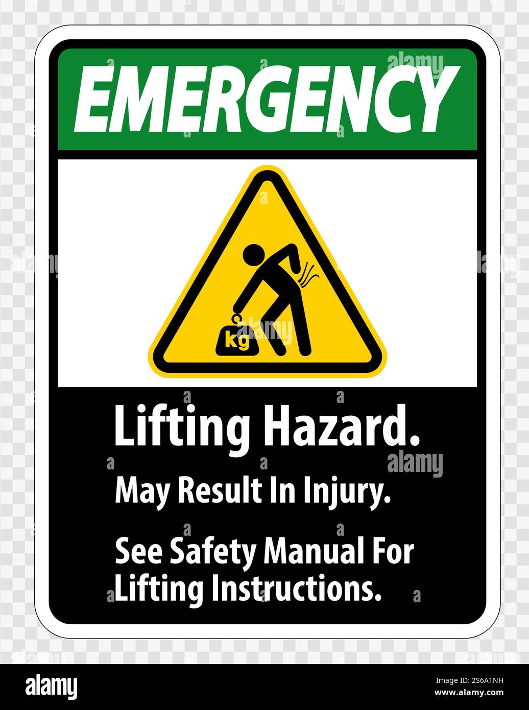 Lifting Hazard,May Result In Injury, See Safety Manual For Lifting ...
