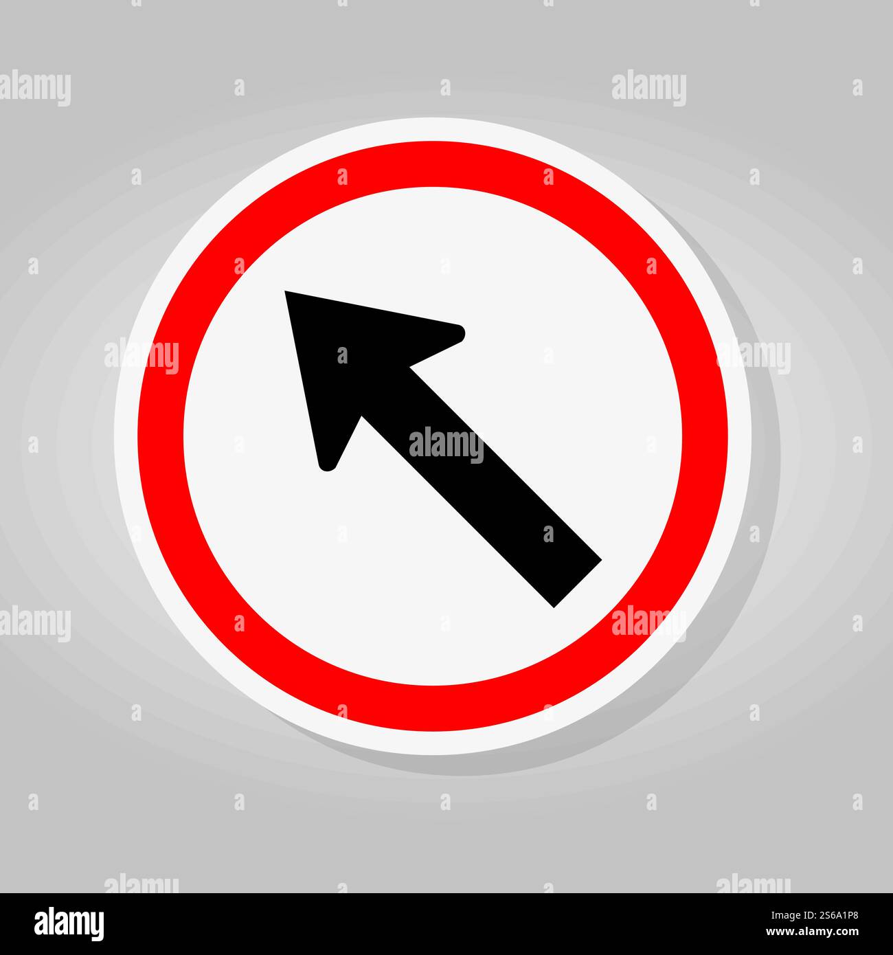 Go to the left on the Arrow road Sign Isolate On White Background ...