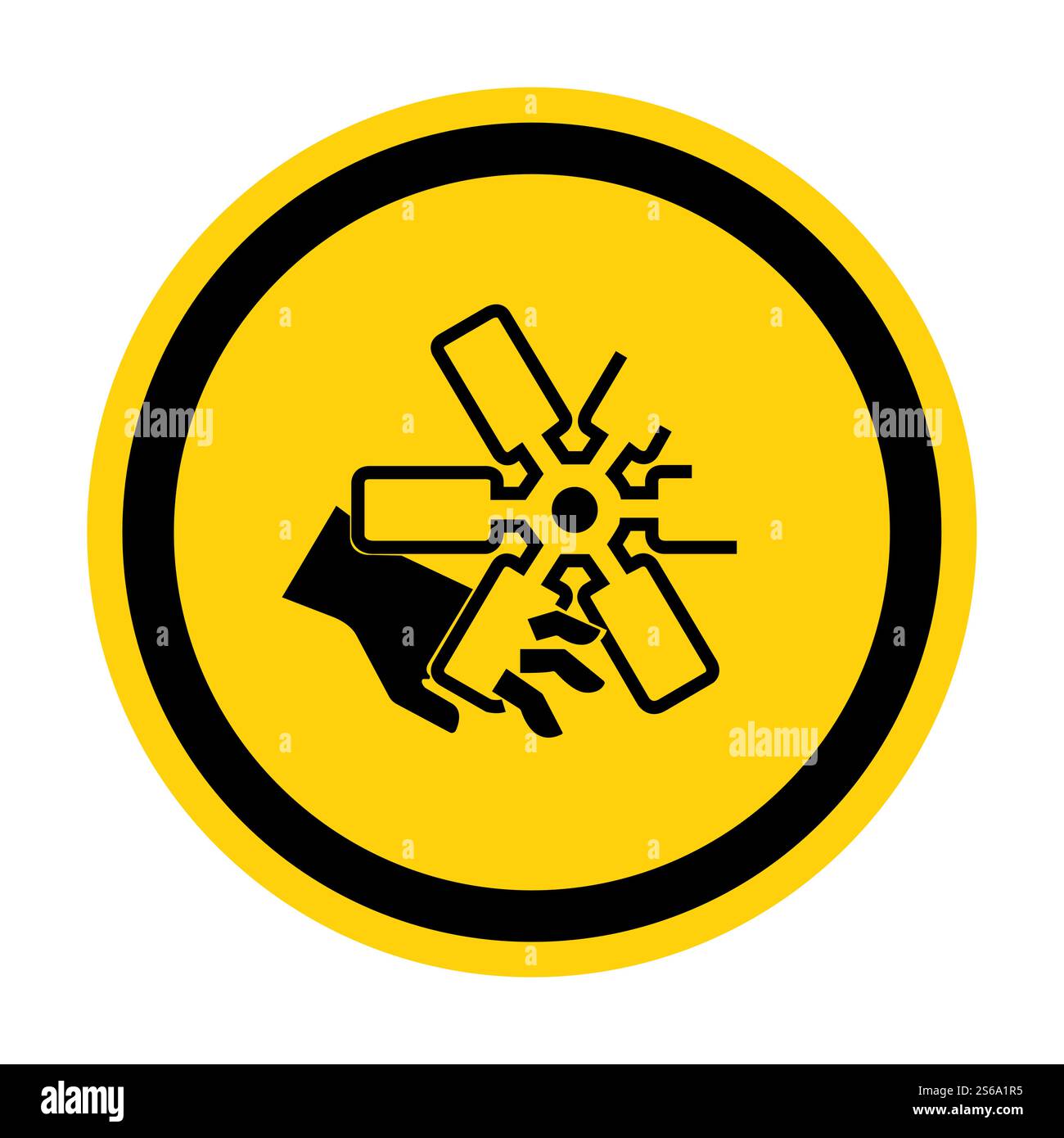 Cutting of Fingers Or Hand Engine Fan Symbol Sign Isolate on White ...