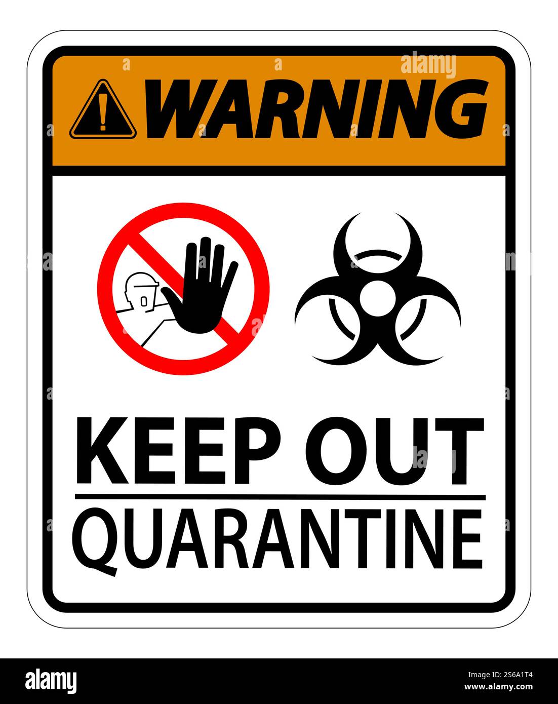Warning Keep Out Quarantine Sign Isolated On White Background,Vector ...