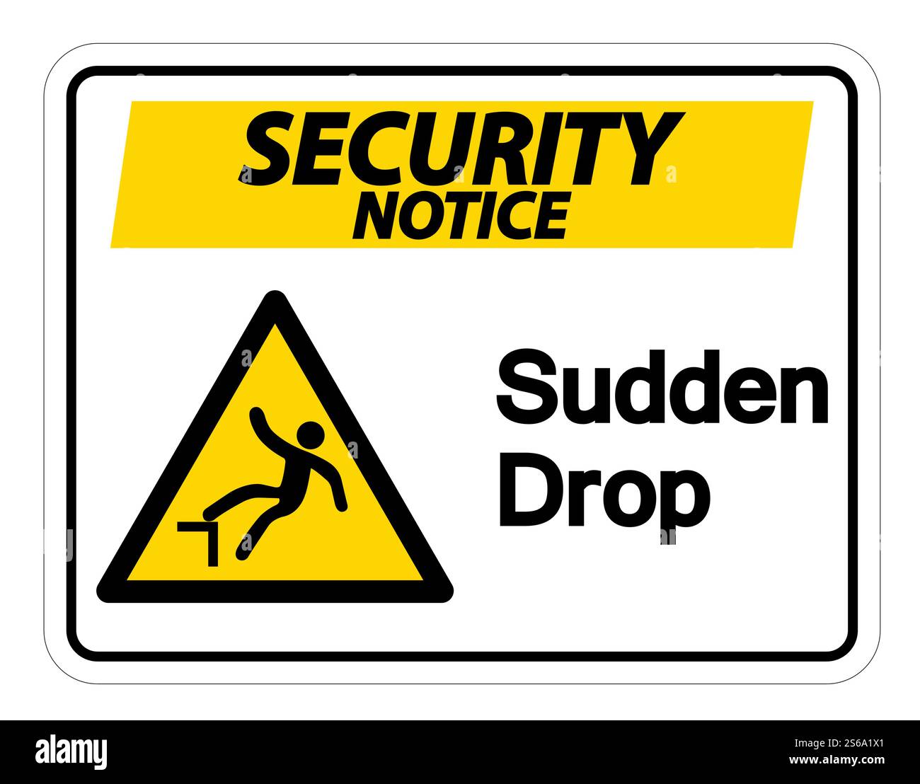 Security notice Sudden Drop Symbol Sign On White Background,Vector ...