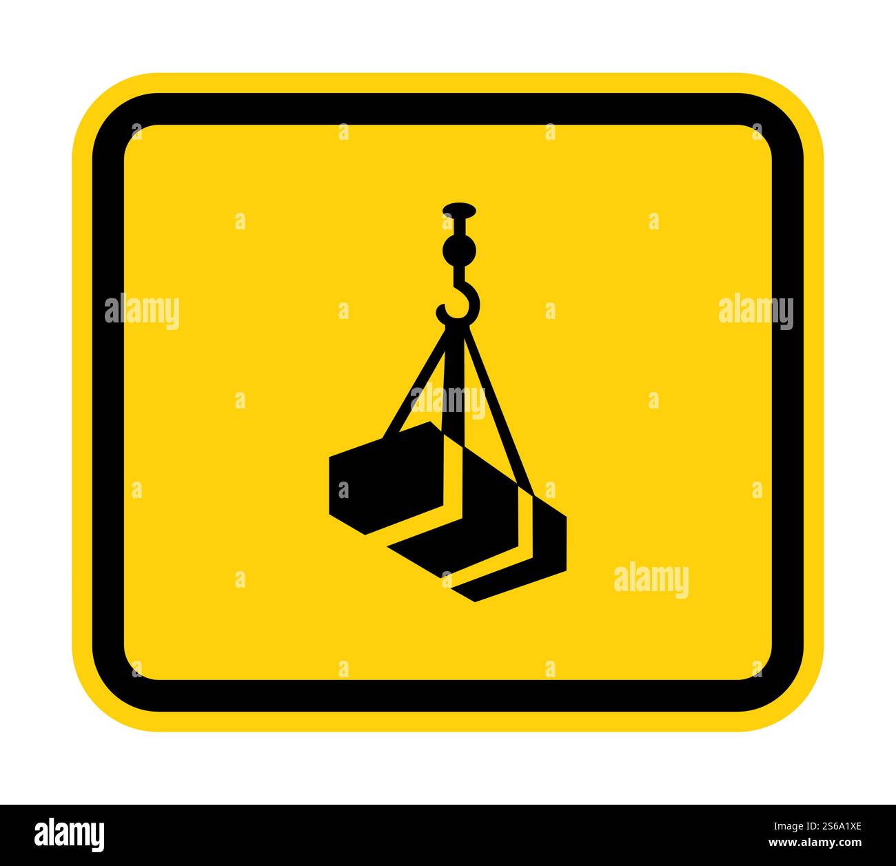 Beware Overhead Load Symbol Isolate On White Background,Vector ...