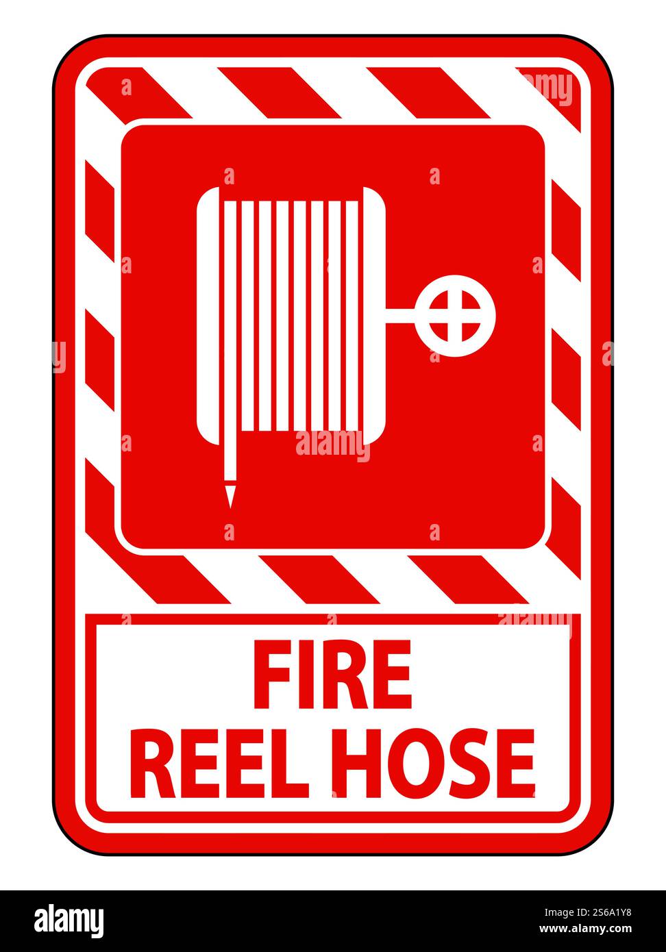 Fire Reel Hose Sign on white background,Vector illustration Stock ...