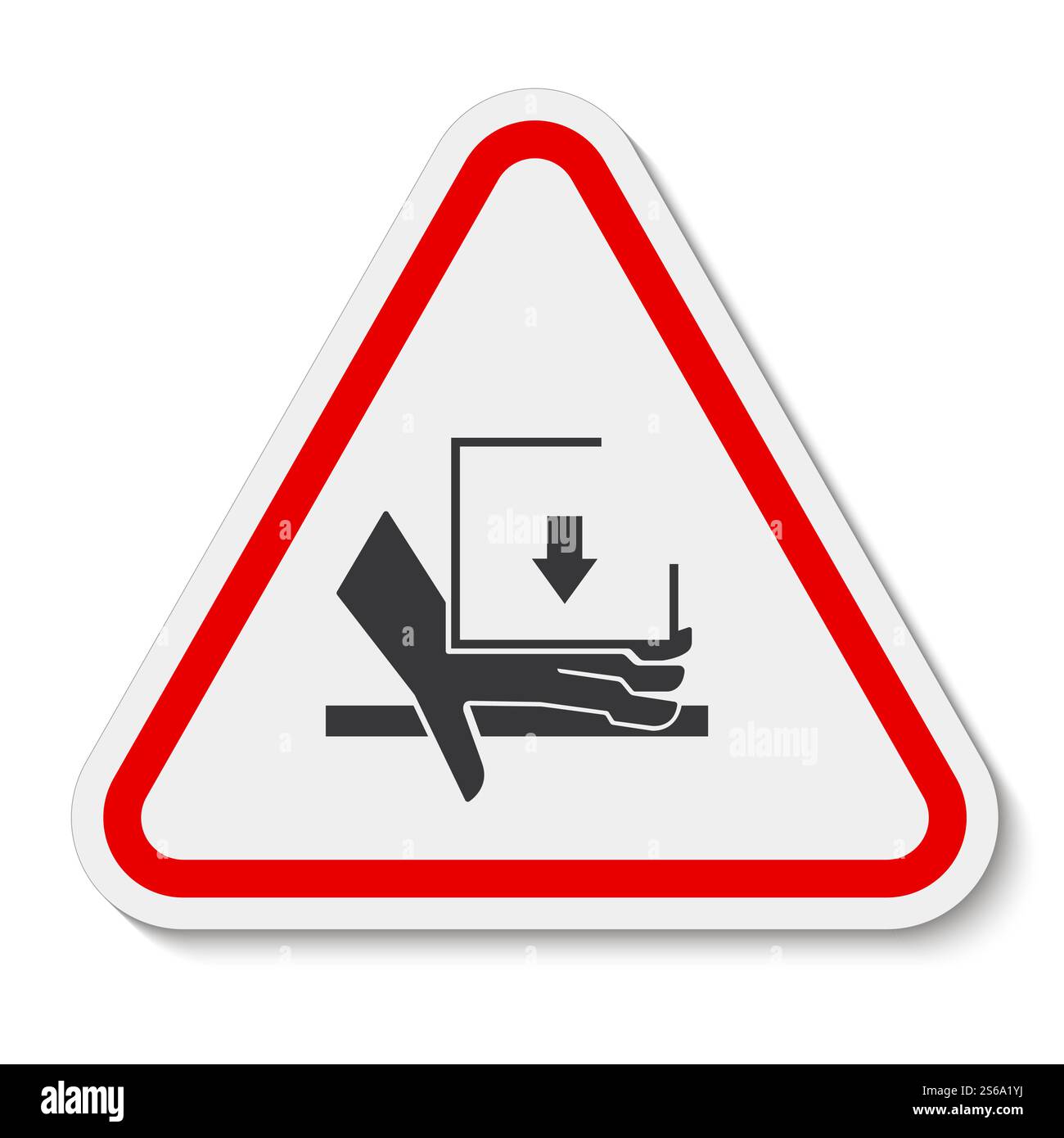 Hand Crush Force From Above Symbol Sign Isolate on White Background ...