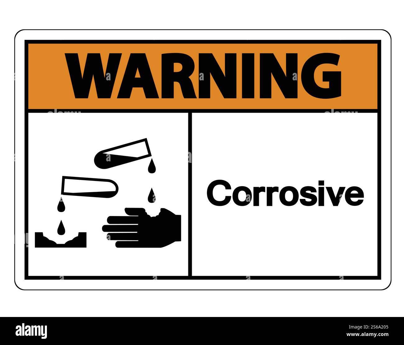 Warning Corrosive Symbol Sign Isolate On White Background,Vector ...