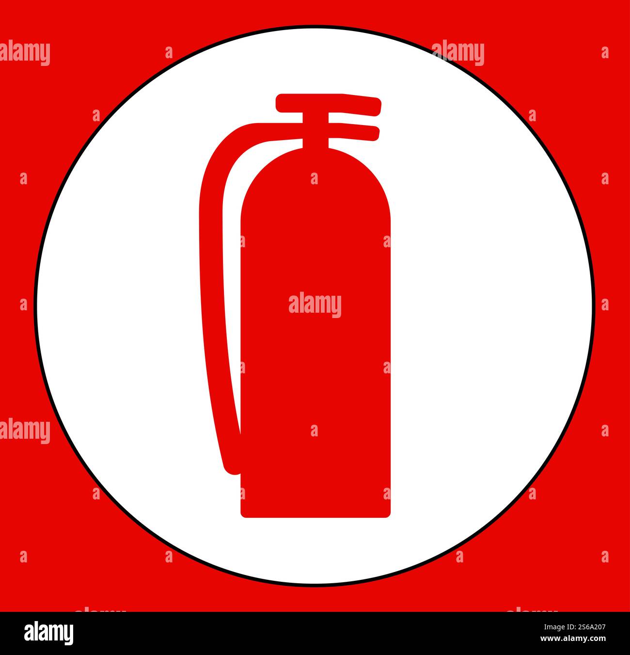 Fire Extinguisher Symbol Floor Sign on white background,Vector ...