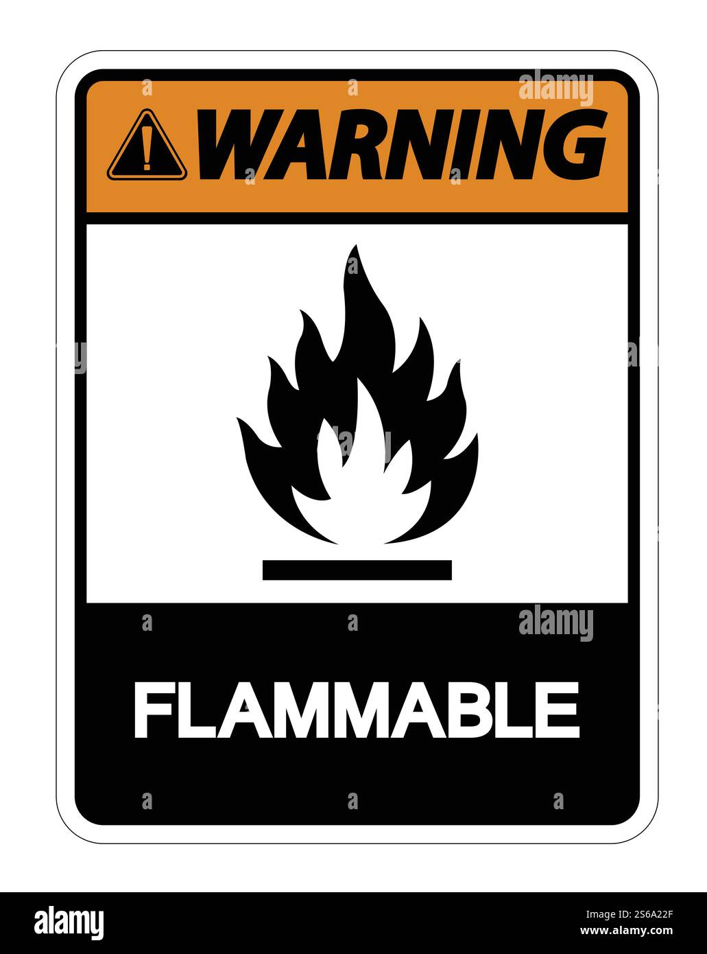 Warning Flammable Symbol Sign on white background,Vector Illustration ...