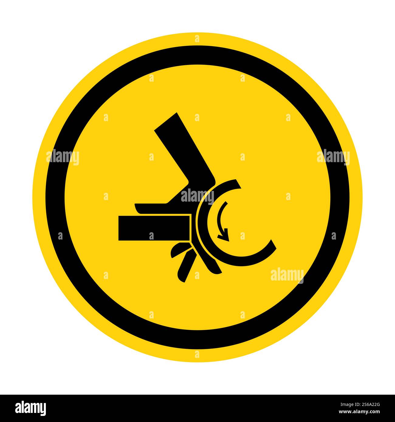 Hand Crush Roller Pinch Point Symbol Sign Isolate on White Background ...