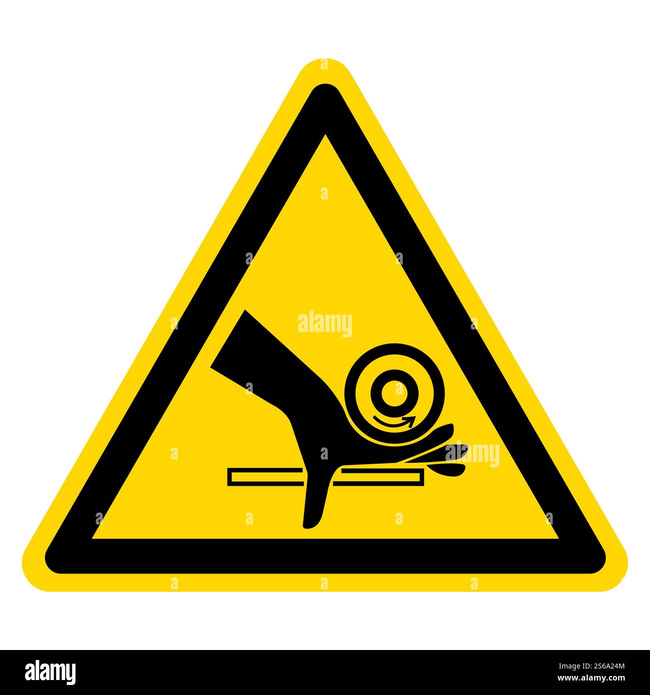 Hand Crush Roller Pinch Point Symbol Sign Isolate On White Background ...