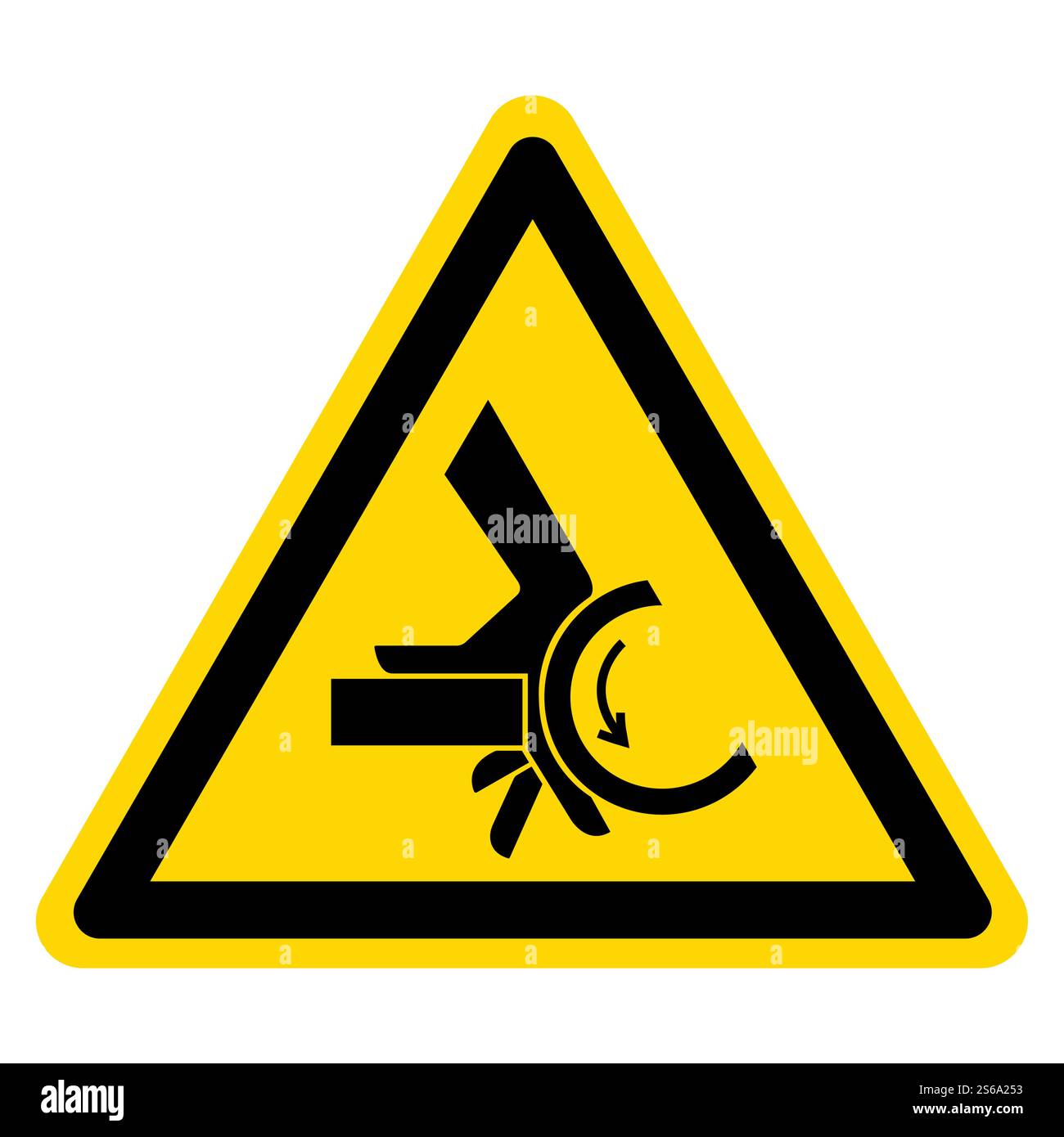 Hand Crush Roller Pinch Point Symbol Sign Isolate On White Background ...