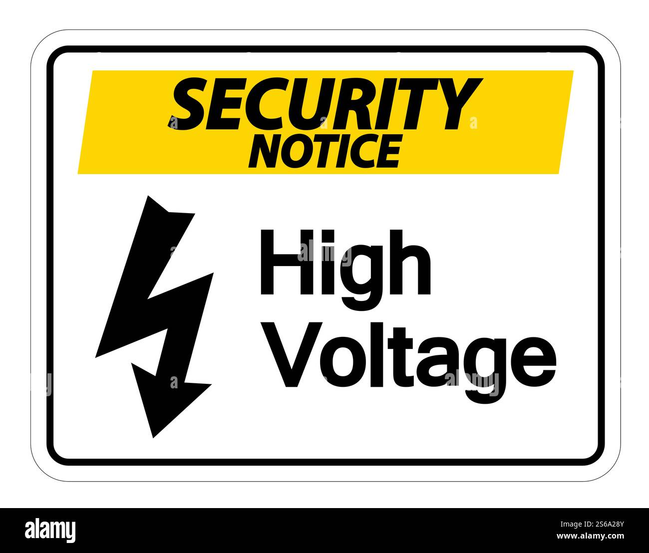 Security notice high voltage sign on white background,Vector ...