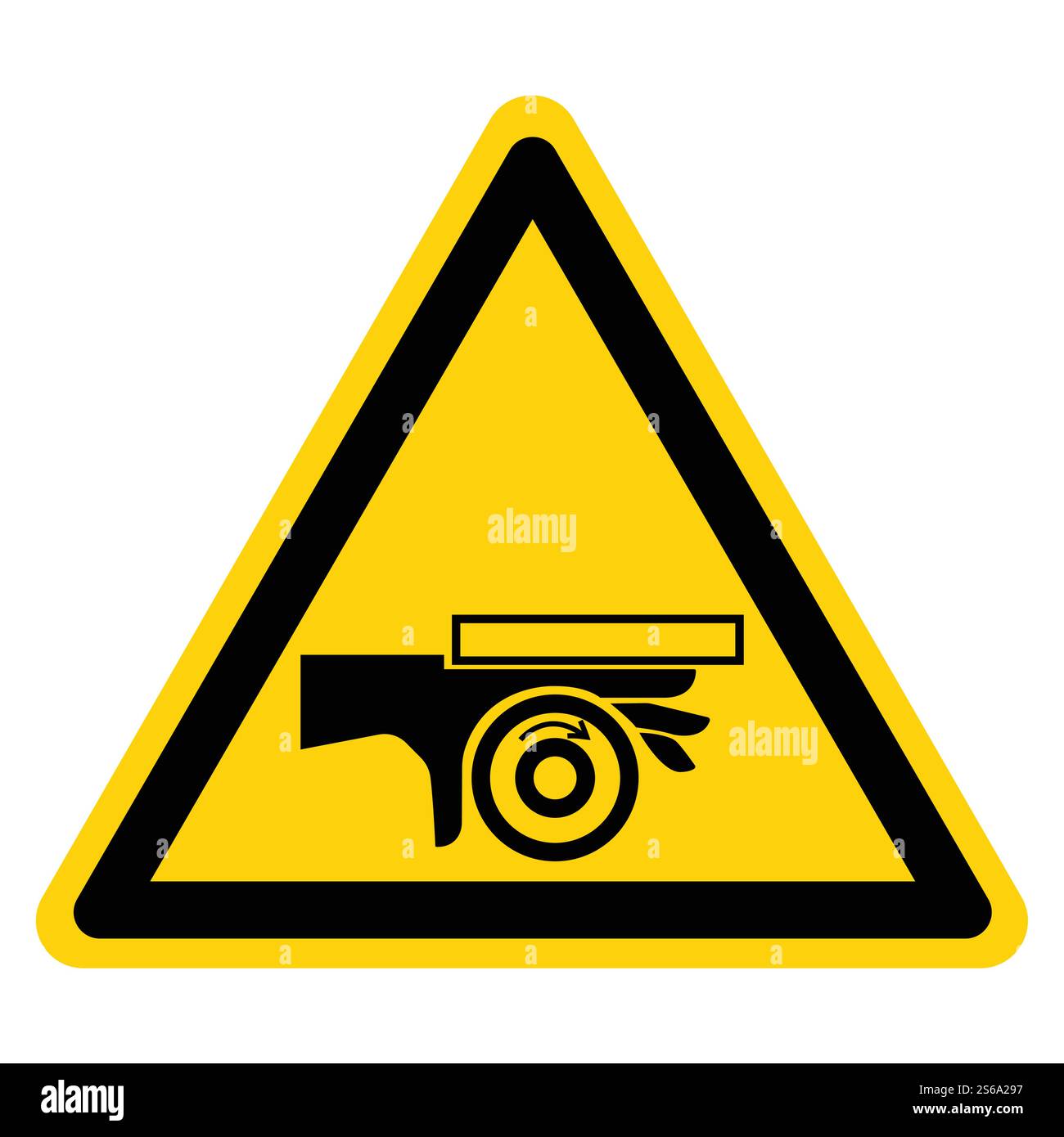 Hand Crush Roller Pinch Point Symbol Sign Isolate On White Background ...