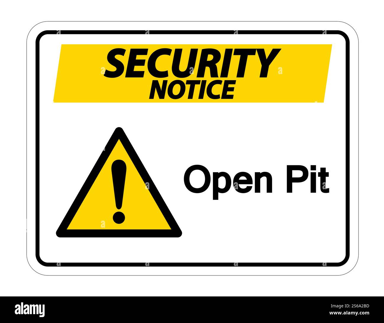 Security Notice Open Pit Symbol Sign On White Background,Vector ...