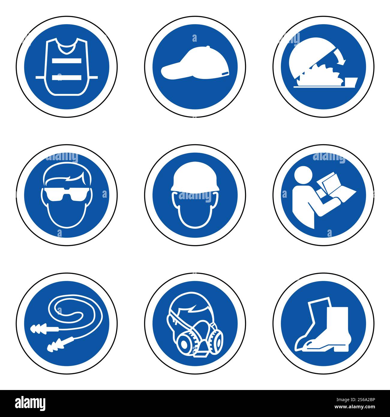 Required Personal Protective Equipment (PPE) Symbol,Safety Icon Isolate ...