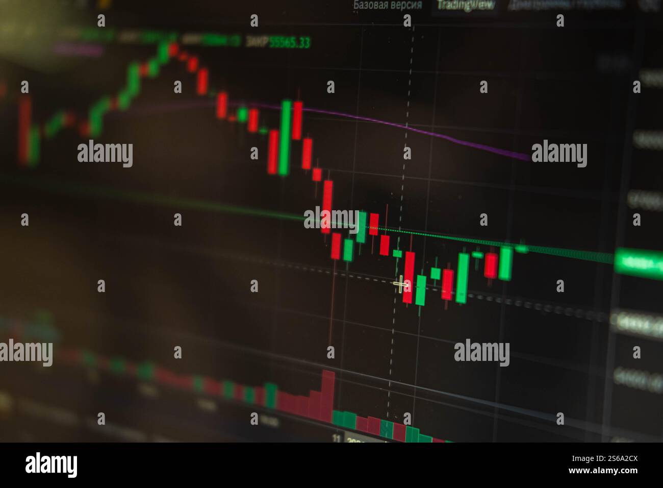 Financial chart, stock analysis data on digital screen. Cryptocurrency ...