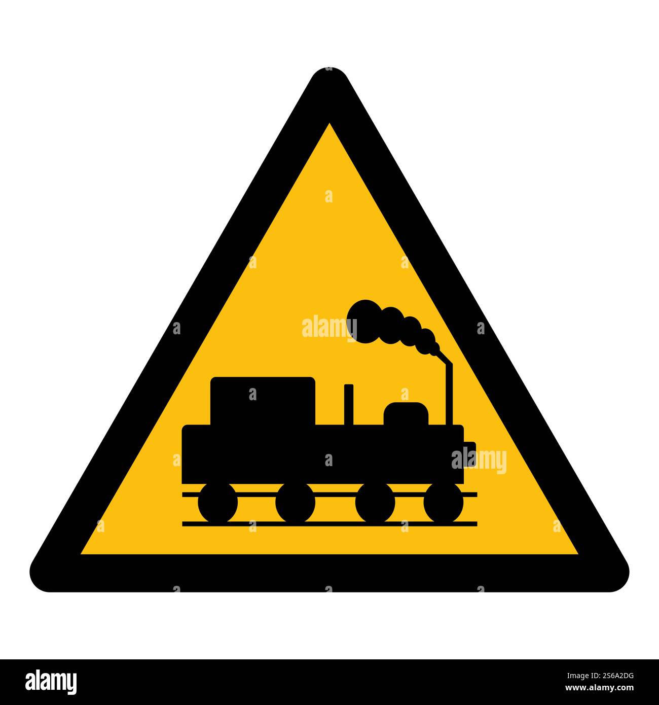 Danger Beware Of Trains Symbol Sign Isolate On White Background,Vector ...