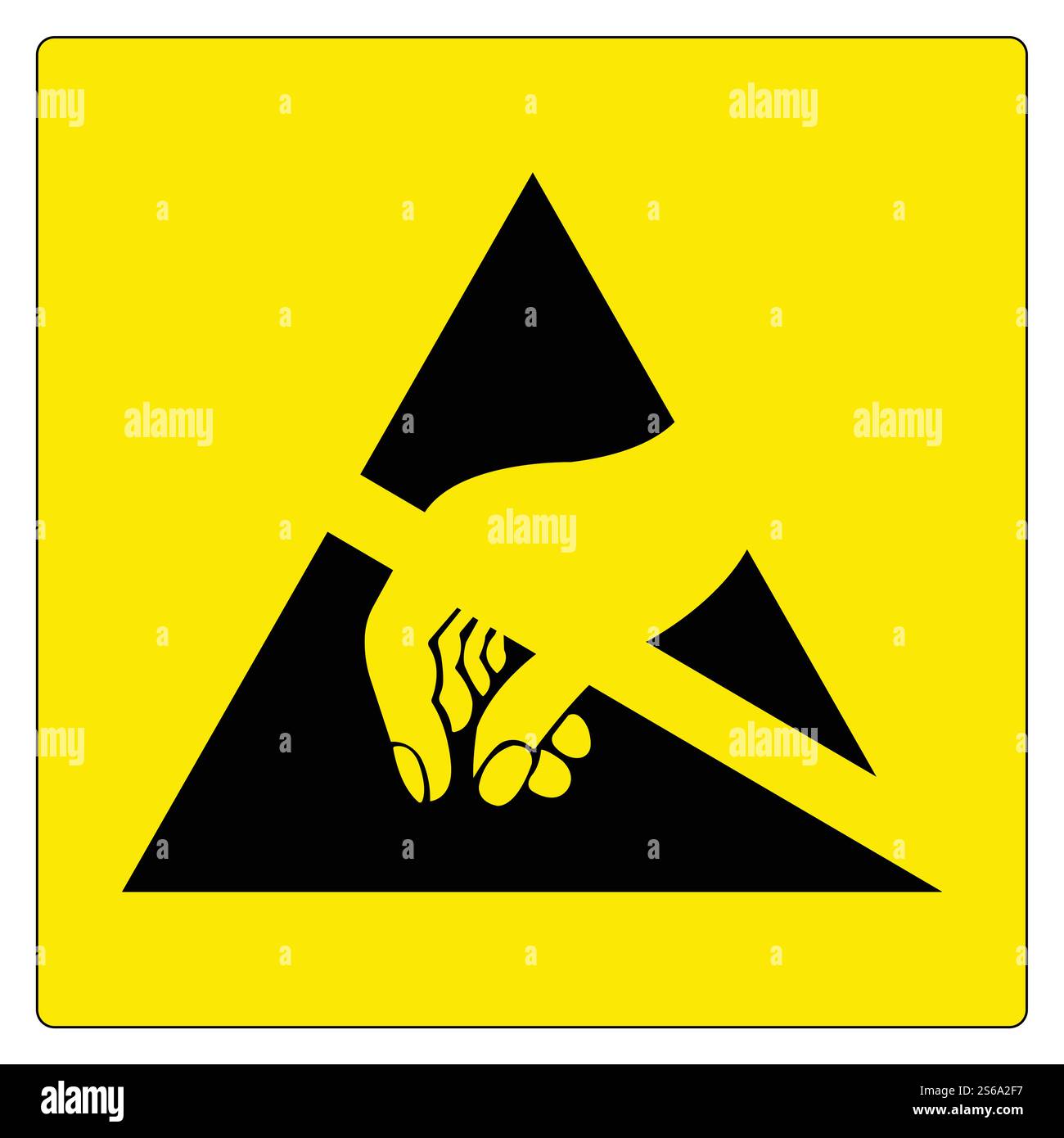 Electrostatic Sensitive Device (ESD) Symbol Sign Isolate On White ...
