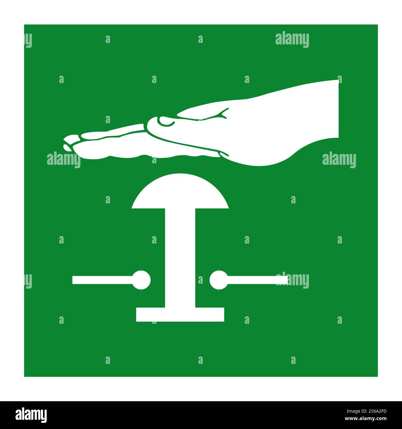 Emergency Stop Push Button Symbol Isolate On White Background,Vector ...