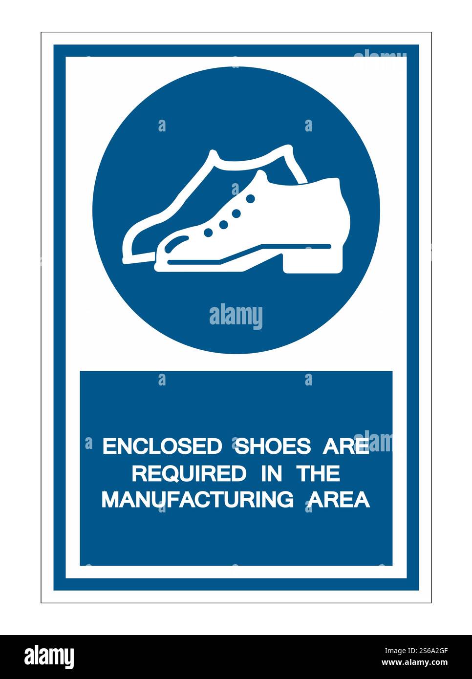 Enclosed Shoes Are Required In The Manufacturing Area Symbol Sign ...