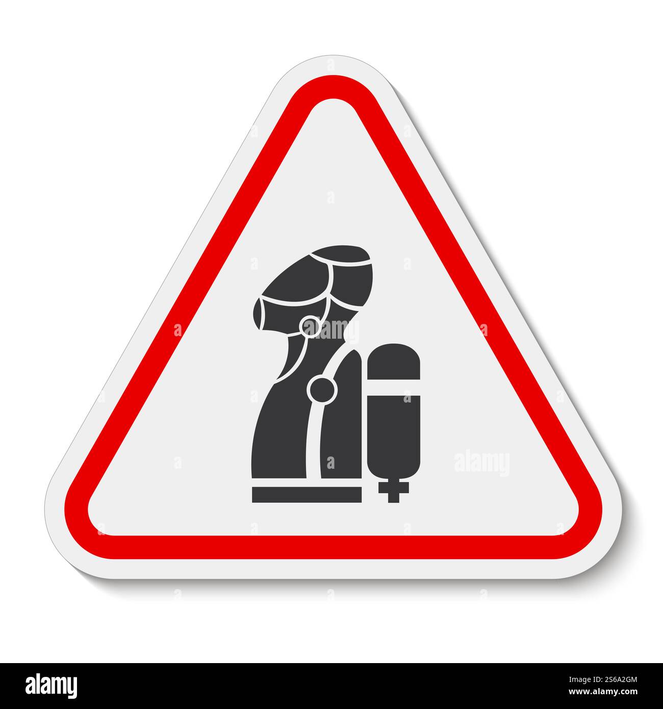 Wear SCBA (Self Contained Breathing Apparatus) Symbol Isolate On White ...