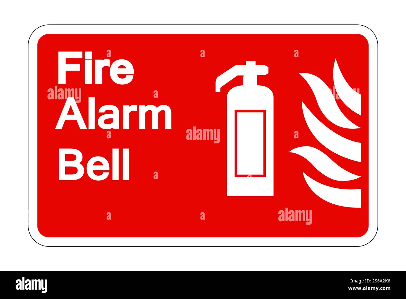 Fire Alarm Bell Safety Symbol Sign on white background,Vector ...