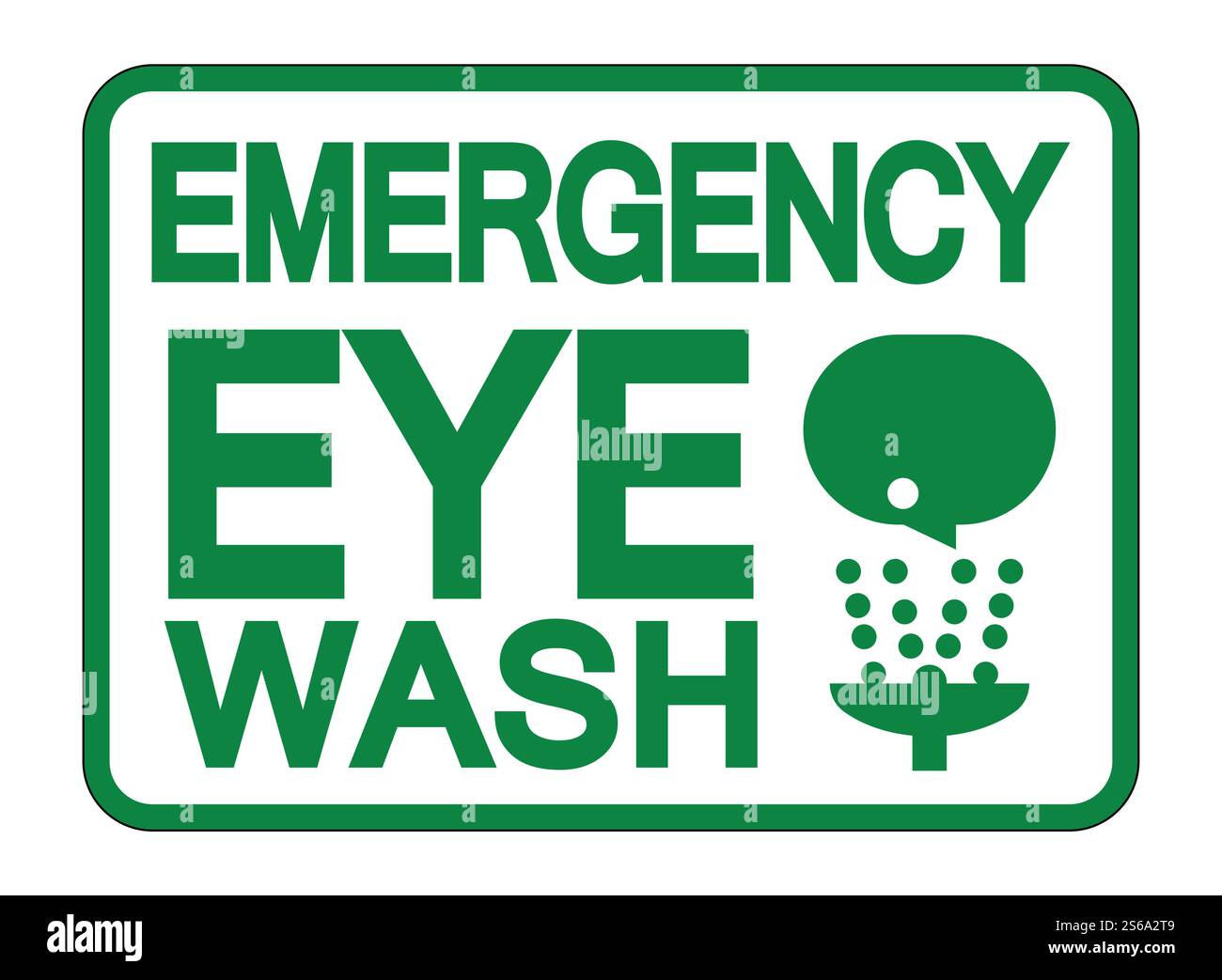 Emergency Eye Wash Sign Isolate On White Background,Vector Illustration ...