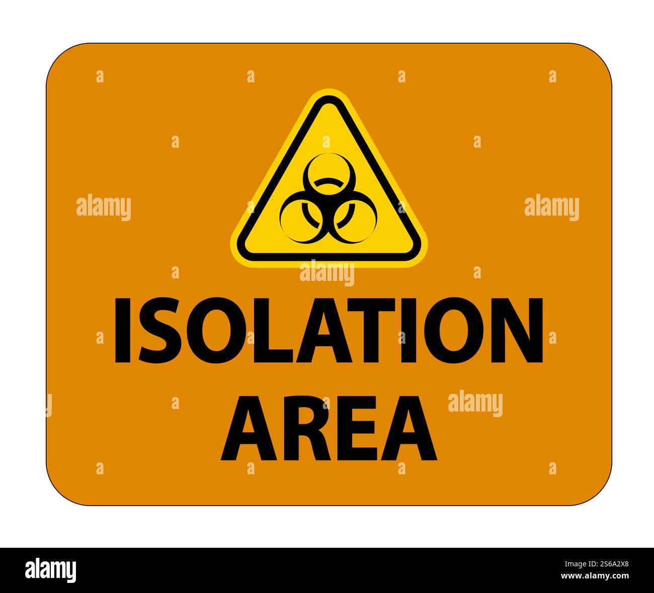 Biohazard Isolation area sign On White Background,Vector Illustration ...
