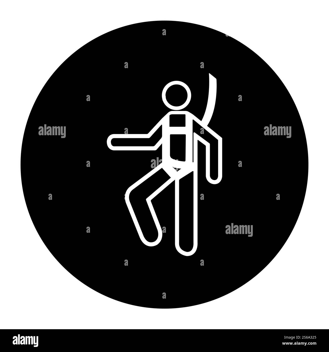 Symbol Wear Safety Harness Sign Isolate On White Background,Vector ...